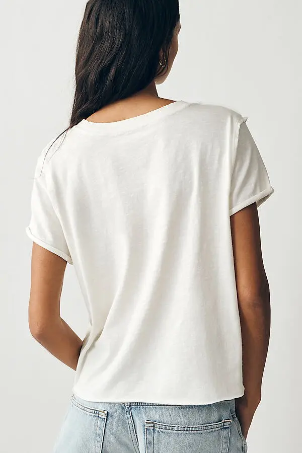 Maeve Caitlin Cotton Boxy Tee Nikki Ackerman For - Ivory