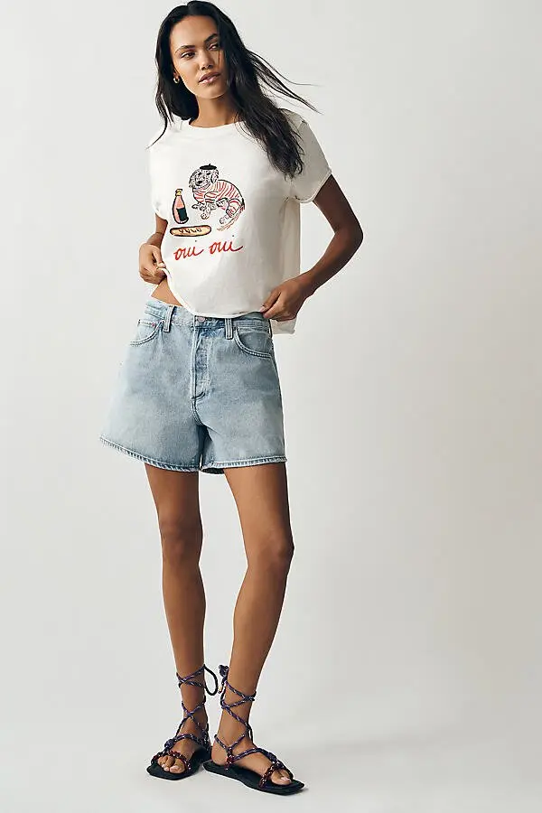 Maeve Caitlin Cotton Boxy Tee Nikki Ackerman For - Ivory