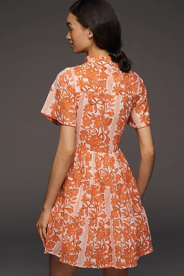 RO'S GARDEN Vibeka Short-sleeve Printed Mini Dress