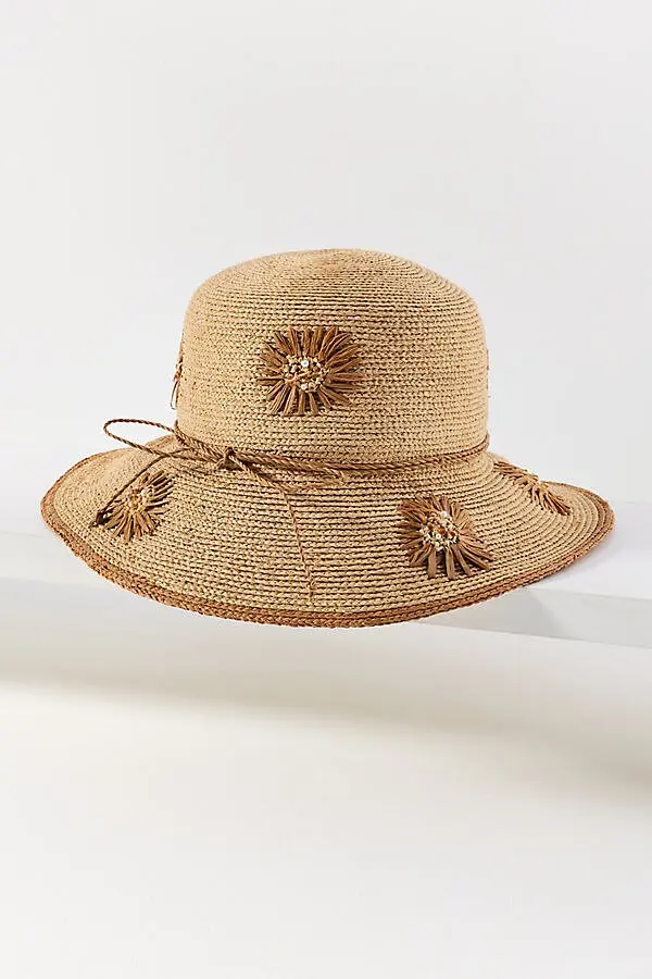 CHEVEUX CORP. Raffia Bucket Hat