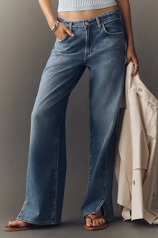 Citizens Of Humanity Track Mid-rise Wide-leg Jeans - Solstice