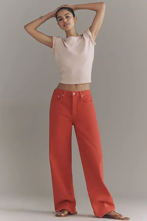 AGOLDE Arc High-rise Tapered Jeans - Carnival