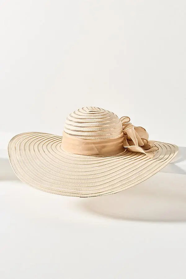 San Diego Hat Floral Trim Boater - Neutral