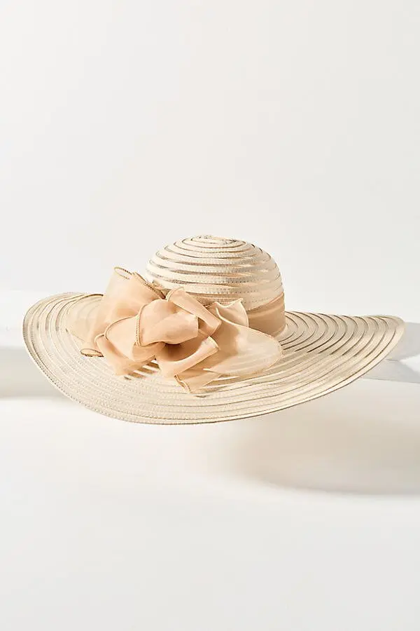 San Diego Hat Wide Brim Sun Hat With Chiffon Band - Neutral