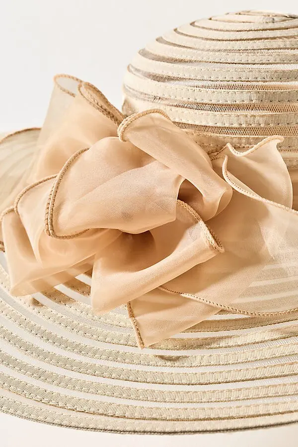 San Diego Hat Wide Brim Sun Hat With Chiffon Band - Neutral
