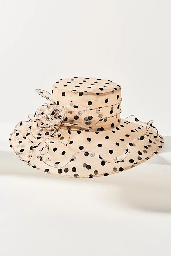 San Diego Hat Polka Dot Boater Hat