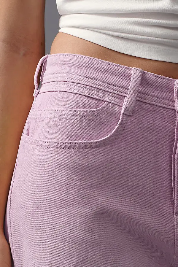 PILCRO Celeste Mid-rise Relaxed Jeans - Medium Pink