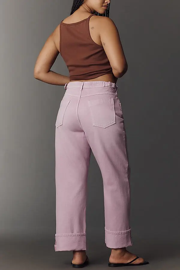 PILCRO Celeste Mid-rise Relaxed Jeans - Medium Pink