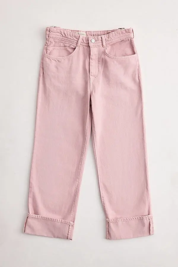 PILCRO Celeste Mid-rise Relaxed Jeans - Medium Pink