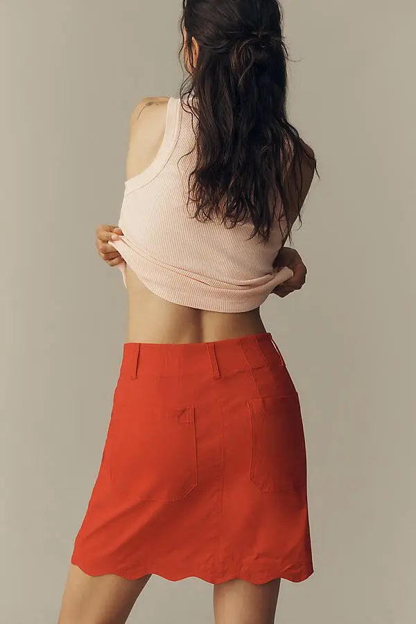 Maeve Colette Scalloped Mini Skirt