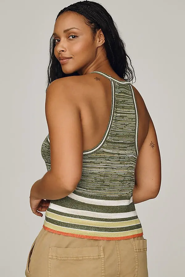 DAILY PRACTICE Knit V-neck Halter Top