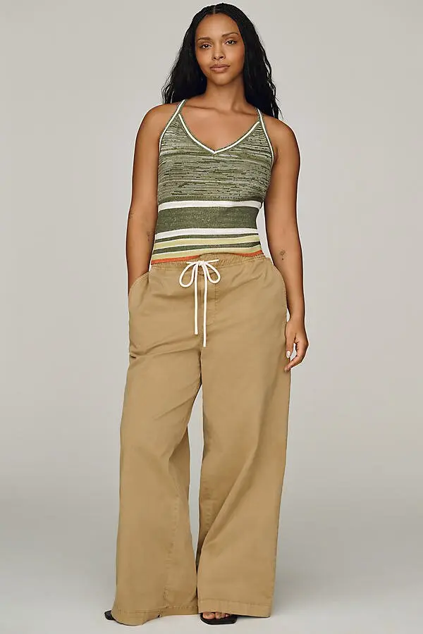 DAILY PRACTICE Knit V-neck Halter Top
