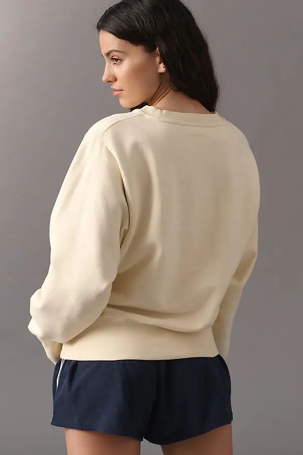 ANINE BING Harry Shrunken Sweatshirt - Cream