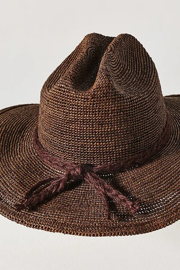 WYETH Raffia Braided Rancher Hat - Bison