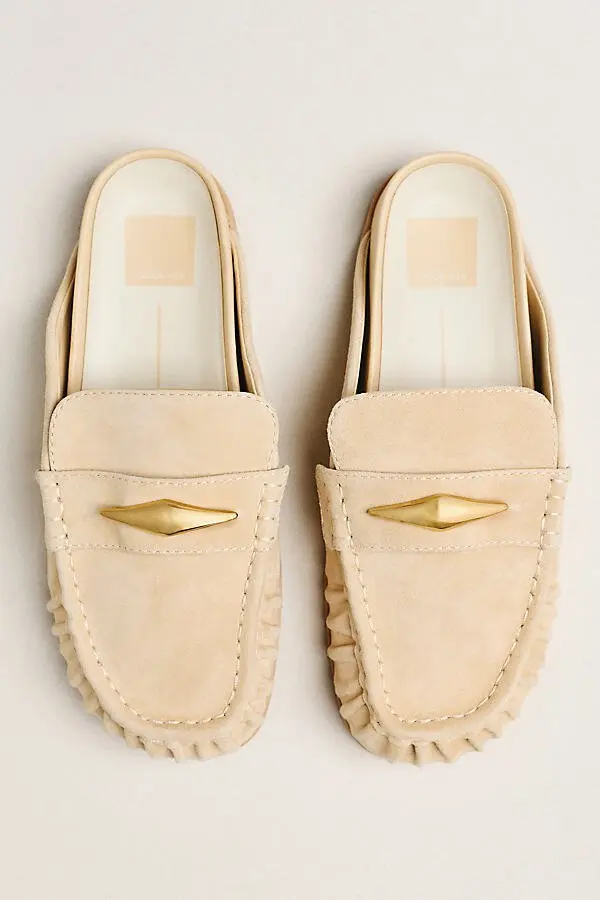 Dolce Vita Jodero Suede Slip-on Loafers - Almond