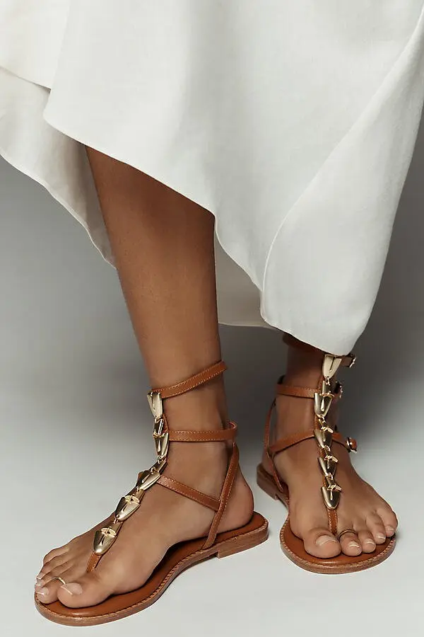 CECILIA NEW YORK Crystal Ankle-strap Sandals