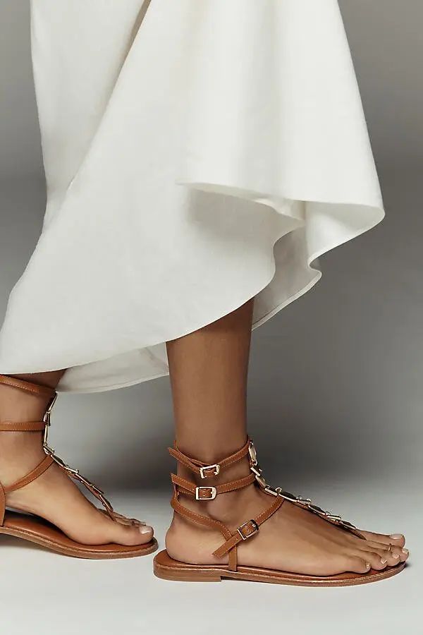 CECILIA NEW YORK Crystal Ankle-strap Sandals