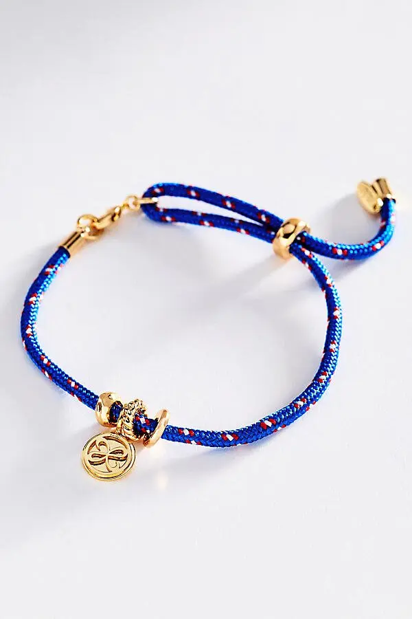 Maeve Cord Charm Bracelet - Blue