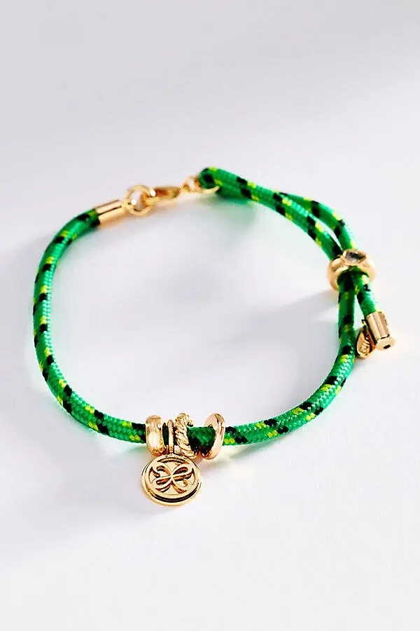 Maeve Cord Charm Bracelet - Green