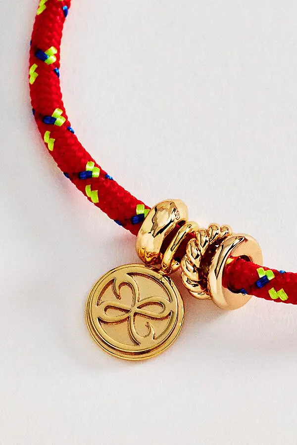 Maeve Cord Charm Bracelet - Red