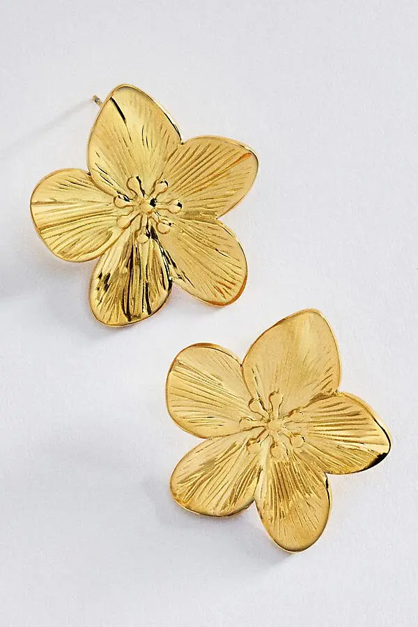 RMN Studios Bloom Post Earrings By - Gold