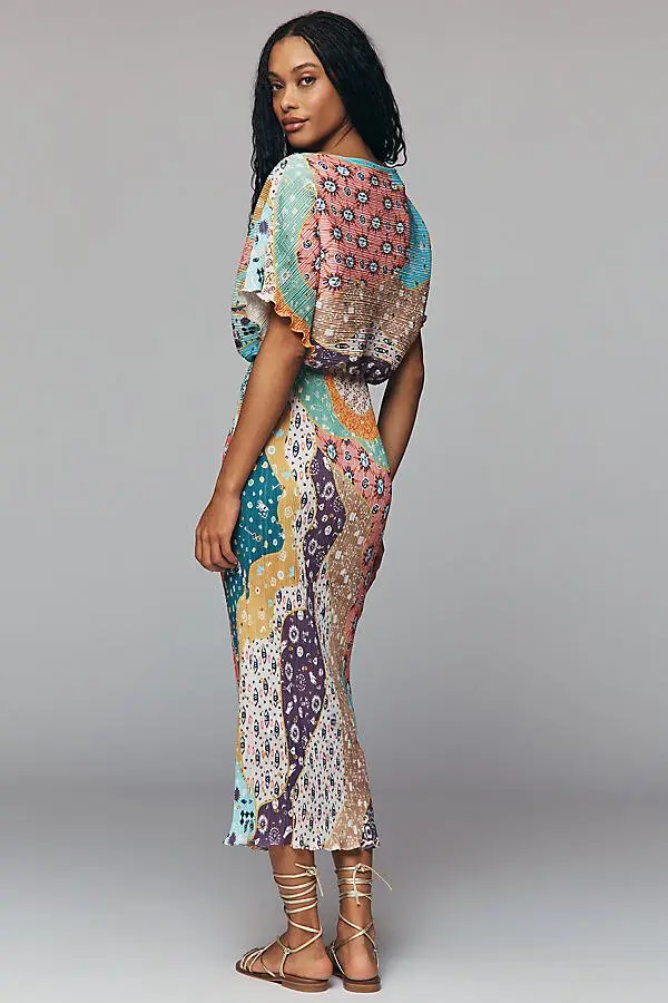 NEVER FULLY DRESSED Tilly Short-sleeve Off-shoulder Maxi Dress