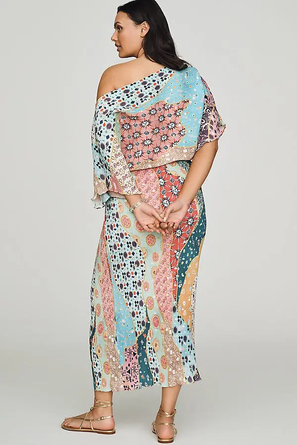 NEVER FULLY DRESSED Tilly Short-sleeve Off-shoulder Maxi Dress