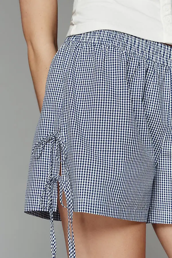 Maeve Cotton Side-tie Shorts