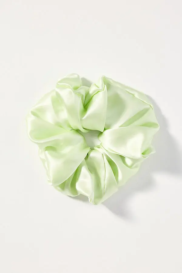 BRONZE AGE Side Out Silk Scrunchie - Mint