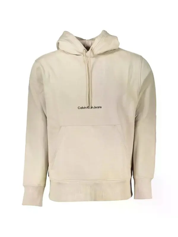 Calvin Klein Logo-print Cotton Hoodie - Neutrals
