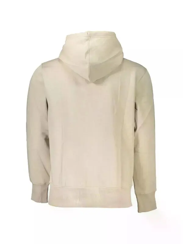 Calvin Klein Logo-print Cotton Hoodie - Neutrals