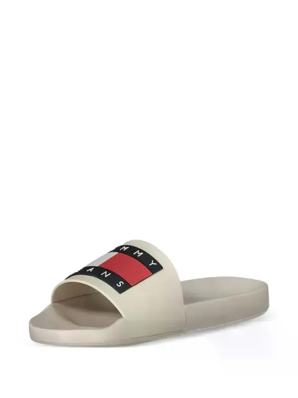 Tommy Hilfiger Logo-patch Slides - Neutrals