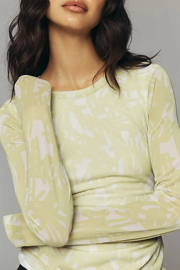 Rag & Bone Yana Long-sleeve Mesh Top