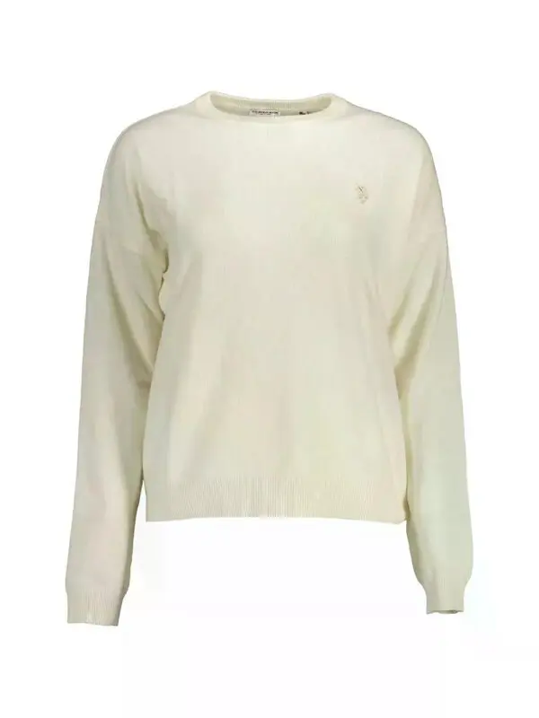 U.s. Polo Assn. Embroidered-logo Crew-neck Sweater - Neutrals