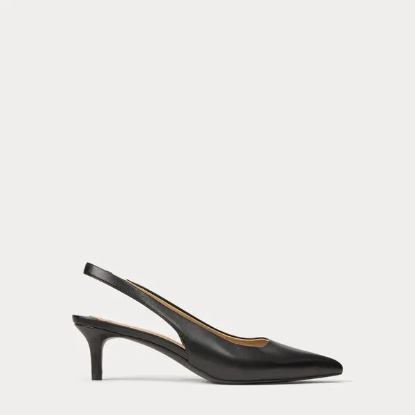 Ralph Lauren Lolah Ii Leather Slingback Pump - Black
