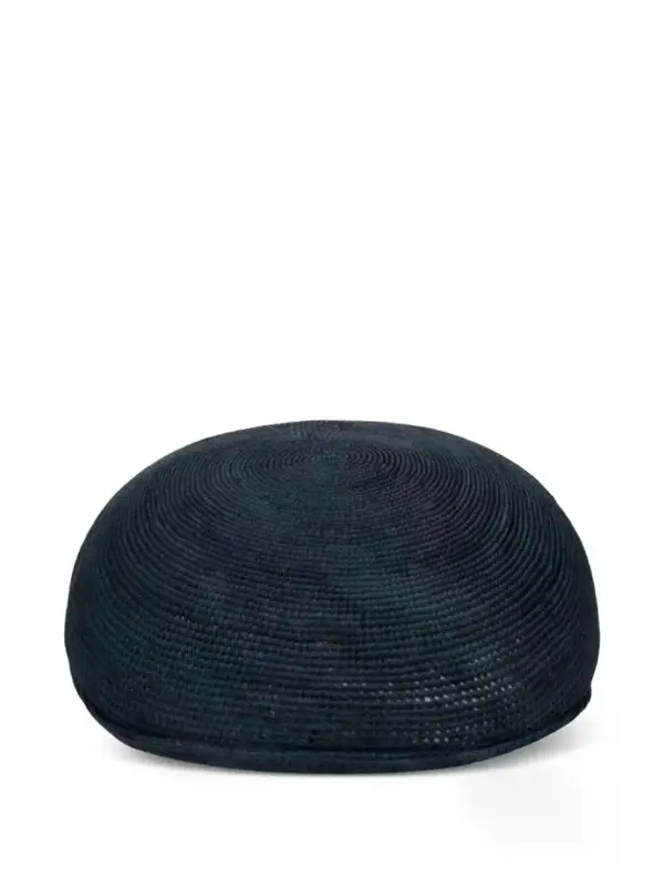 Borsalino Woven Flat Cap - Blue