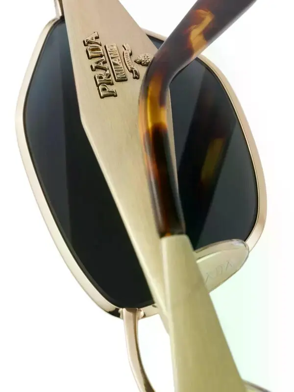 Prada Sunglasses With Logo - Gold