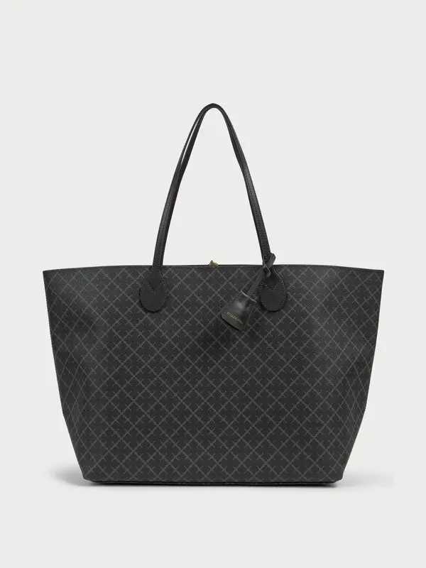 BY MALENE BIRGER Abi Printed Tote Bag - Charcoal