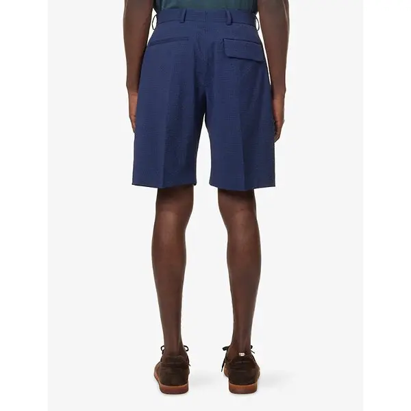 Paul Smith Pleated Knee-length Wool Shorts