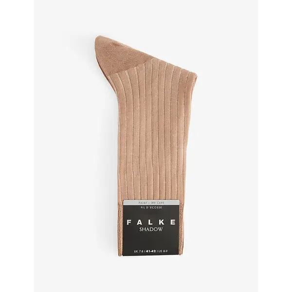 Falke Shadow Striped Cotton Socks - Camel