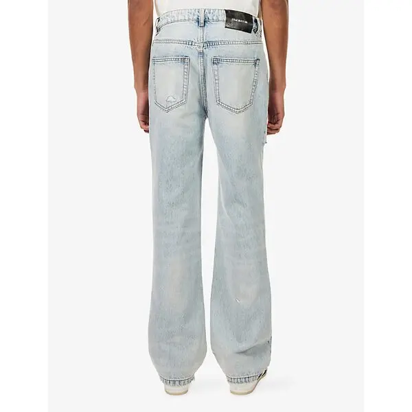 COLE BUXTON Light Wash Ripped Denim Jeans