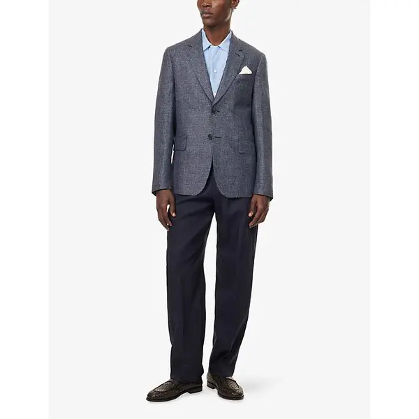 Paul Smith Sharkskin Buggy-lined Linen-wool Blazer
