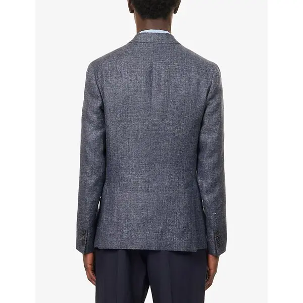 Paul Smith Sharkskin Buggy-lined Linen-wool Blazer