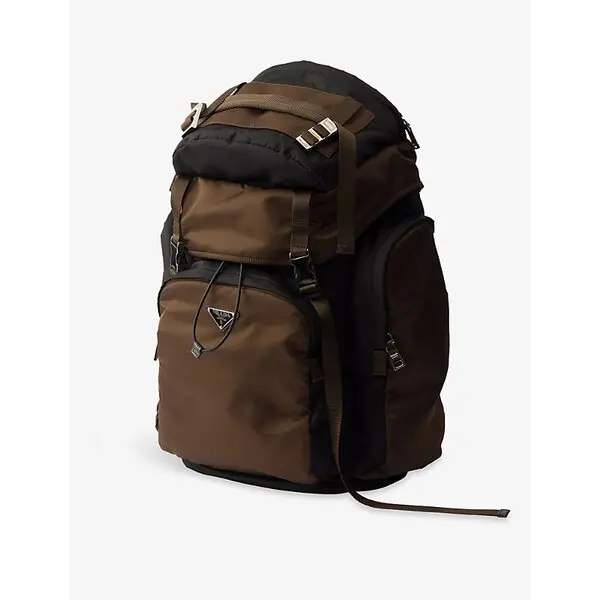 Prada Re-nylon Woven Backpack - Black