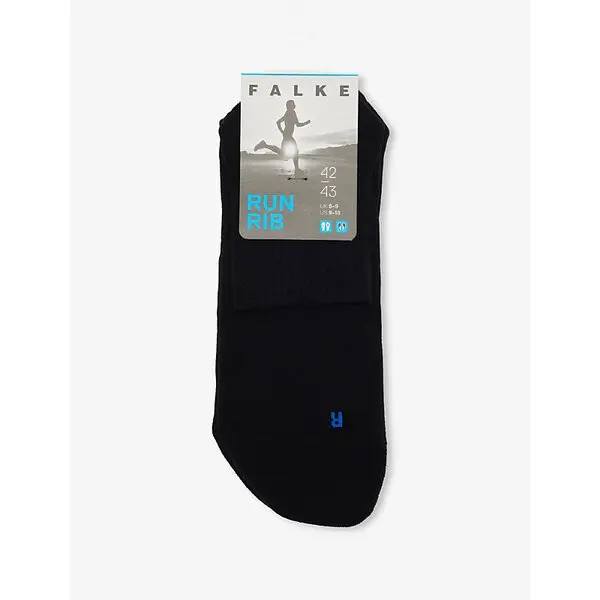 Falke Run Rib Cotton-blend Socks - Black