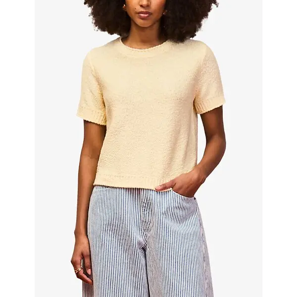 RO&ZO Textured Short-sleeved Knitted Top