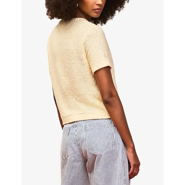 RO&ZO Textured Short-sleeved Knitted Top