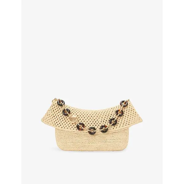 Loewe X Paula's Ibiza Ola Medium Raffia Shoulder Bag - Natural