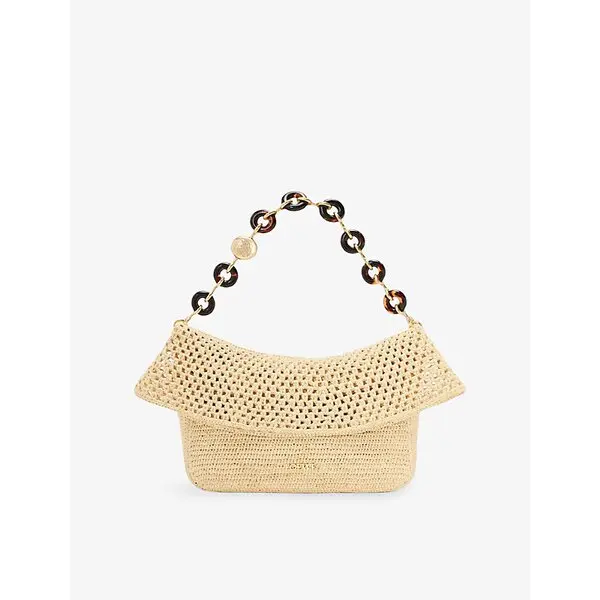 Loewe X Paula's Ibiza Ola Medium Raffia Shoulder Bag - Natural