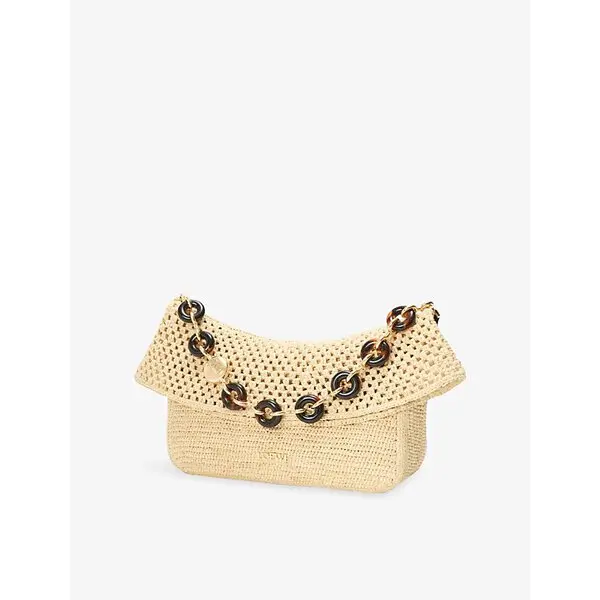 Loewe X Paula's Ibiza Ola Medium Raffia Shoulder Bag - Natural